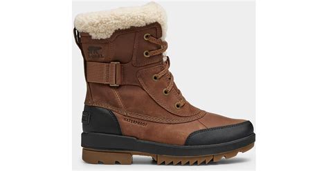 Sorel Tivoli Iv Parc Leather Winter Boots Women In Brown Lyst