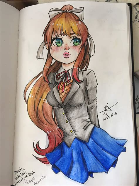 Monika Doki Doki Literature Club Art Amino