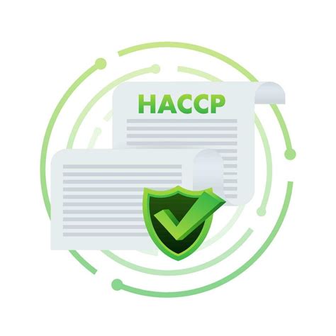 Haccp Certificado Icono En Blanco Antecedentes Vector Valores