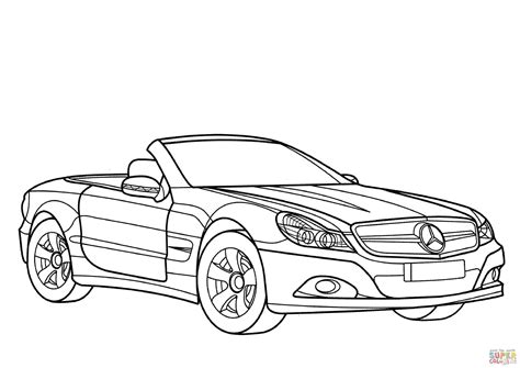 Coloriage Mercedes Benz Classe SL Coloriages à imprimer gratuits
