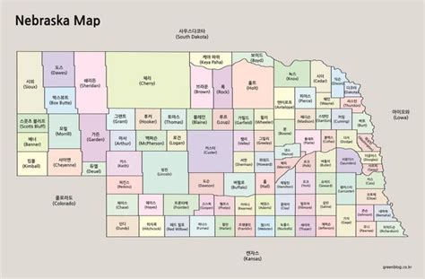 네브래스카 지도 3가지 종류 무료 다운로드 Periodic Table Diagram