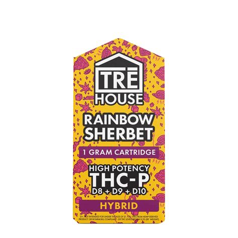 Thc P Vape D8 D9 D10 Rainbow Sherbet 1g Hybrid TrĒ House