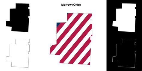 Morrow County Ohio Outline Map Set 43577076 Vector Art At Vecteezy
