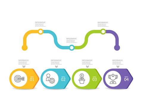 Premium Vector Horizontal Timeline Infographic Element Report