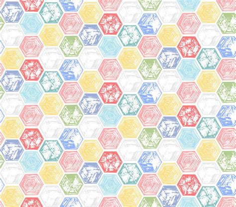 Bright Geometric Pattern With Colorful Hexagon Stock Vector