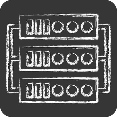 Premium Vector Icon Server Related To Social Network Symbol Chalk