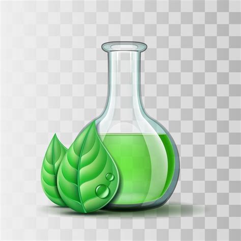 Premium Vector Green Nature Leaf And Flask Template For Environment