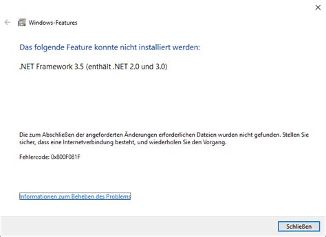 windows 10 framework 3 5 can t be installed with error code