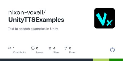 Github Nixon Voxell Unityttsexamples Text To Speech Examples In Unity