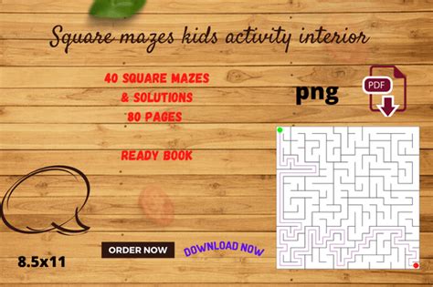 Square Mazes Activity Paper Graphic By Lafuma Colour Dew · Creative Fabrica