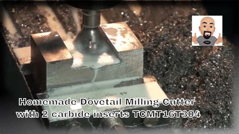 Dovetail Milling Cutter With 2 Carbide Inserts TCMT16T304 Indexable