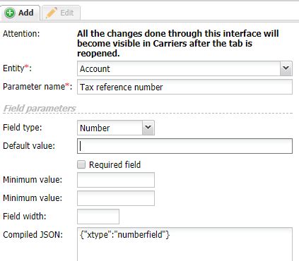 Administration Custom Parameter Types