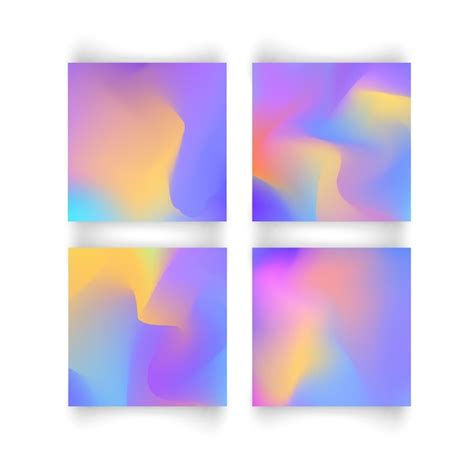 Premium Vector Colourful Backgrounds Set Vector Mesh Template