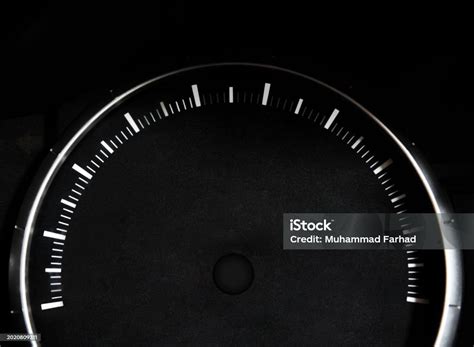Empty Speedometer Of Car With No Digits And Needle Black Speedometer