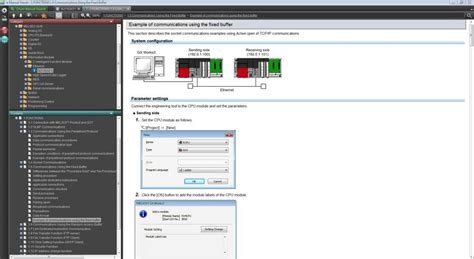 Plc Iq R R Cpu Socket Tcp Ip Communication Via Build In Ethernet Port Program Example