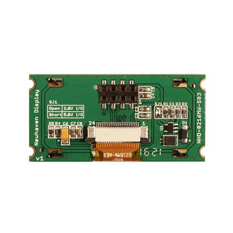 Blue 16x2 Character Modular Oled With Spi Pin Header