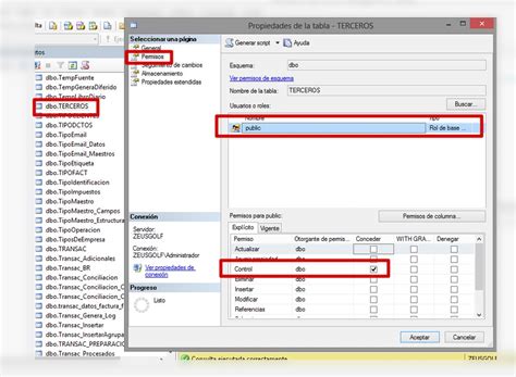 Permisos De Tablas En Sql Server