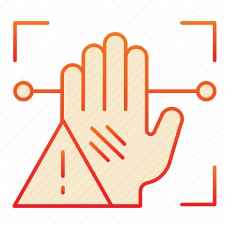 Palm Scan Biometric Control Digital Fingerprint Hand Icon Download On Iconfinder