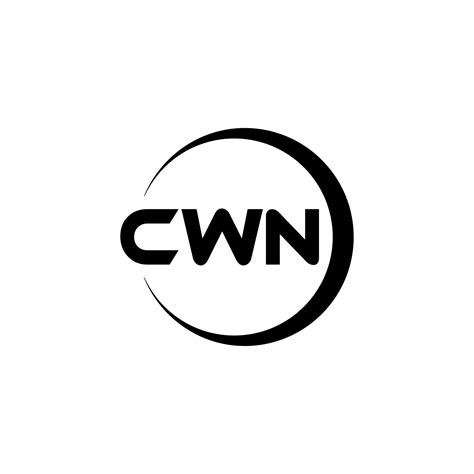 Cwn Carta Logotipo Projeto Dentro Ilustração Vetor Logotipo
