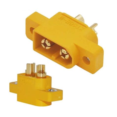 Ficha XT60 Macho 2PIN De Soldar Para Painel 30A Amass XT60E M