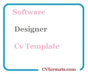Software Designer Cv Template CV Formats