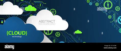 Cloud Computing Concept Abstract Technology Background Stock Vector