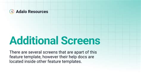 Additional Screens Adalo Resources
