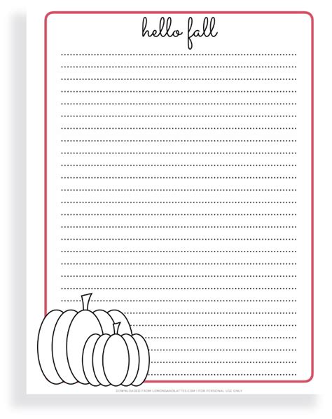 Printable Fall Writing Paper