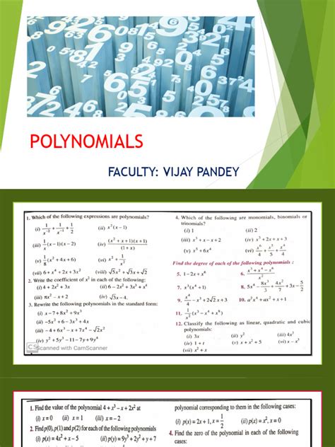 Class 9 Polynomials Pdf