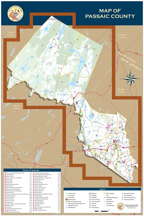 County Map Passaic County Nj