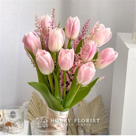 Pink Tulips Wedding Bouquet