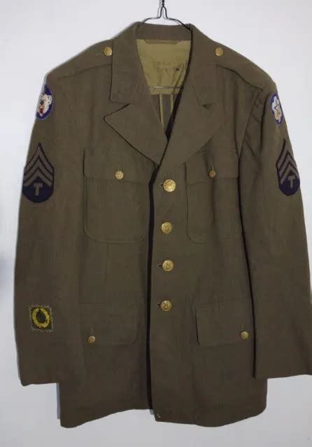 Original Ww2 Wwii Us Army Service Class A Wool Jacket 39s 1942 Dated £