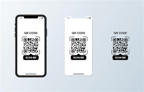 Qr Code Flat Black Qrcode Mockup Ilustração Em Vetor Vetor Premium