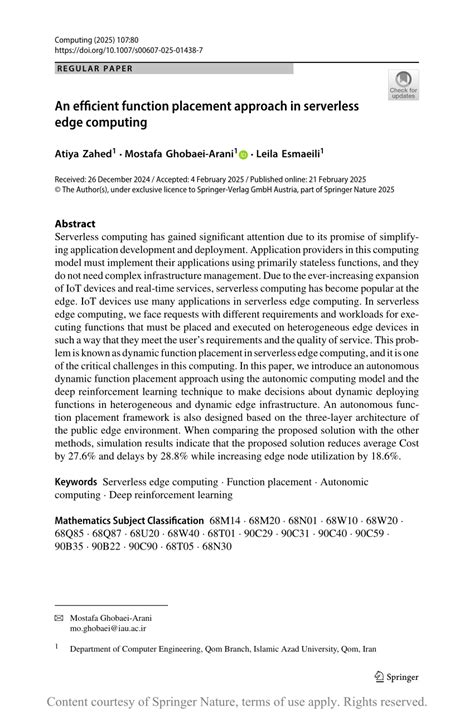 An Efficient Function Placement Approach In Serverless Edge Computing