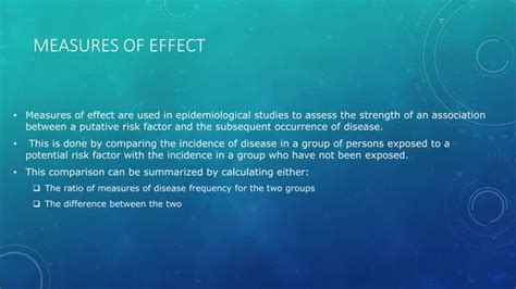 Epidemiological Measures Pptx