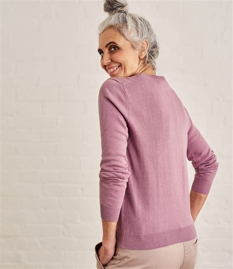 Dewberry Womens 100 Cotton Crew Neck Sweater Woolovers Us