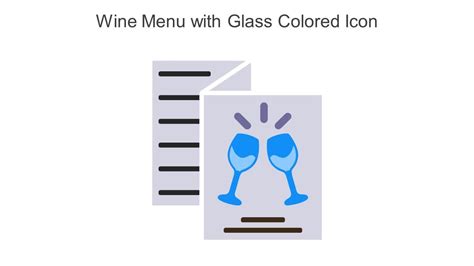Wine Menu With Glass Colored Icon In Powerpoint Pptx Png And Editable Eps Format Ppt Template