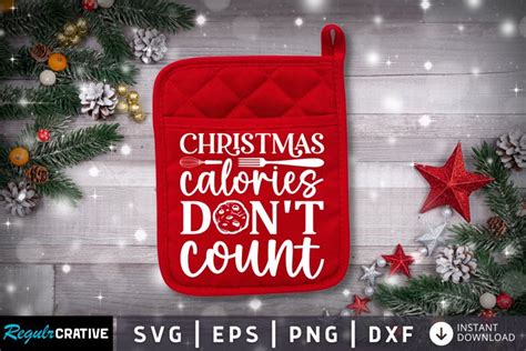 Christmas Calories Dont Svg Christmas Pot Holder Svg Design