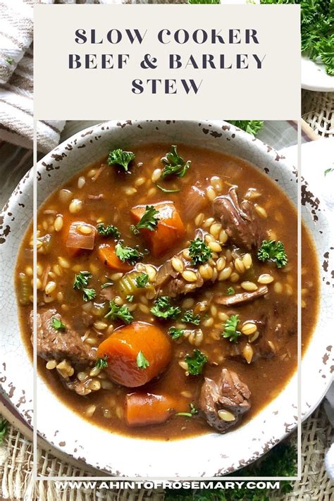 Slow Cooker Beef Barley Stew Artofit