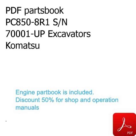 Pdf Partsbook Pc R S N Up Excavators Komatsu Komatsu Parts