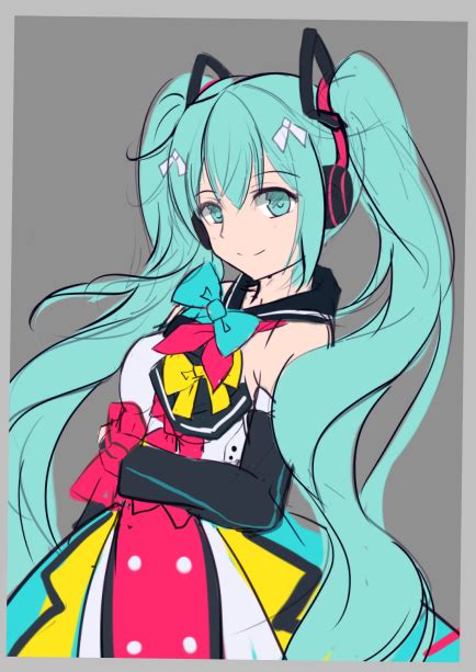Hatsune Miku Magical Mirai Miku And Magical Mirai Miku Vocaloid And More Drawn By Qingye