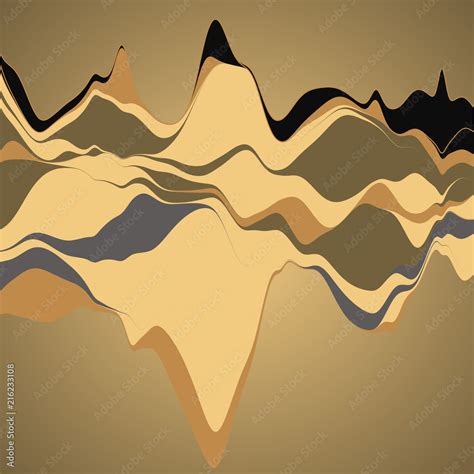 Big Data Visualization Streamgraph Futuristic Infographic Inf Stock