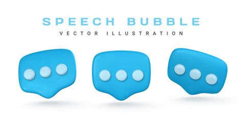 3d Message Notification Icon Cute Minimal Speech Vector Image