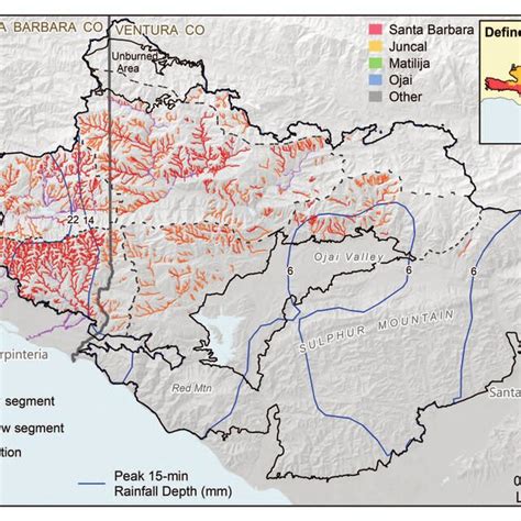 Map Showing Distribution Of Debris Flows Mapped By Lukashov Et Al