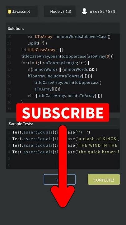 codeshorts javascript titlecase youtube