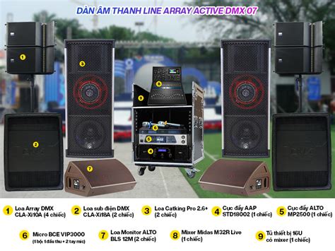 Dàn Line Array 4 Loa Full Array 2 Sub Bass 50 2 Loa Full Bass đôi 40cm Quá Mạnh Rung Cả Khu Phố