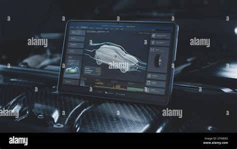 Tablet Computer Screen Shows 3d Animation Of Professional Program For