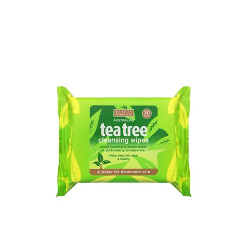 Beauty Formulas Tea Tree Cleansing Wipes 30 Wipes Extra Nature