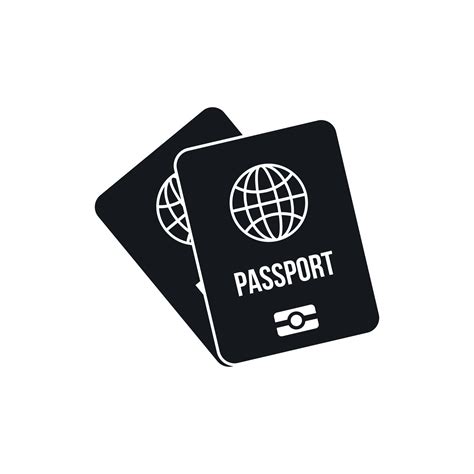 Passaportes Com ícone De Mapa Estilo Simples 14625269 Vetor No Vecteezy