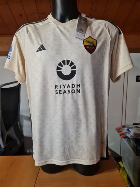 SECONDA MAGLIA PELLEGRINI Roma Bianca Con Nuovo Sponsor Riyadh Season EUR PicClick IT